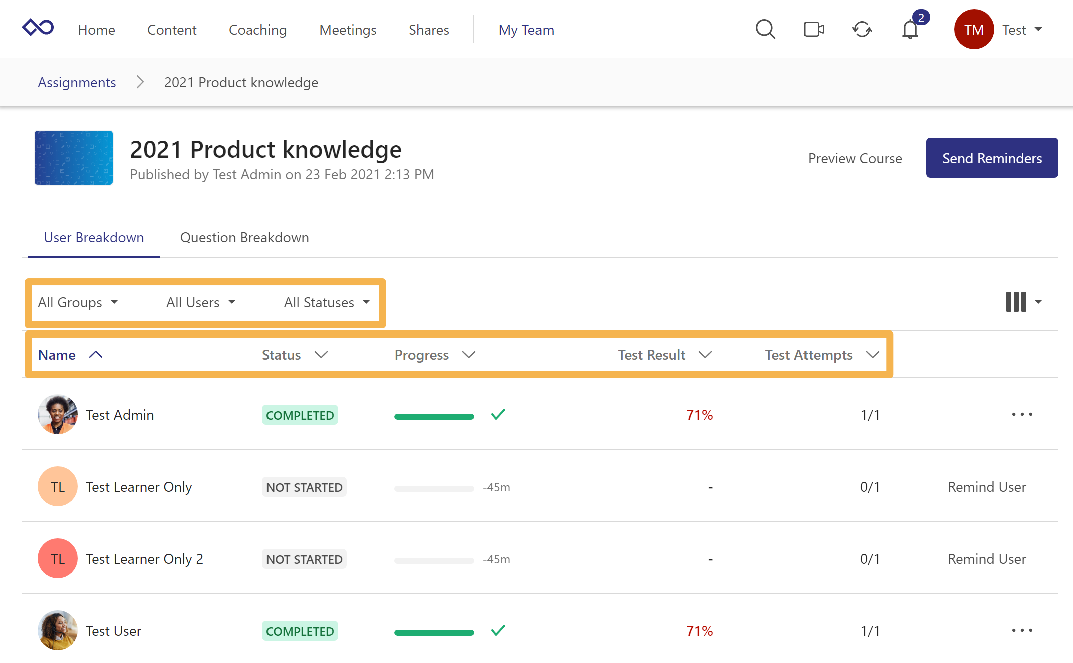 See your teams assignments in My Team hub: Assignments – Showpad Help ...