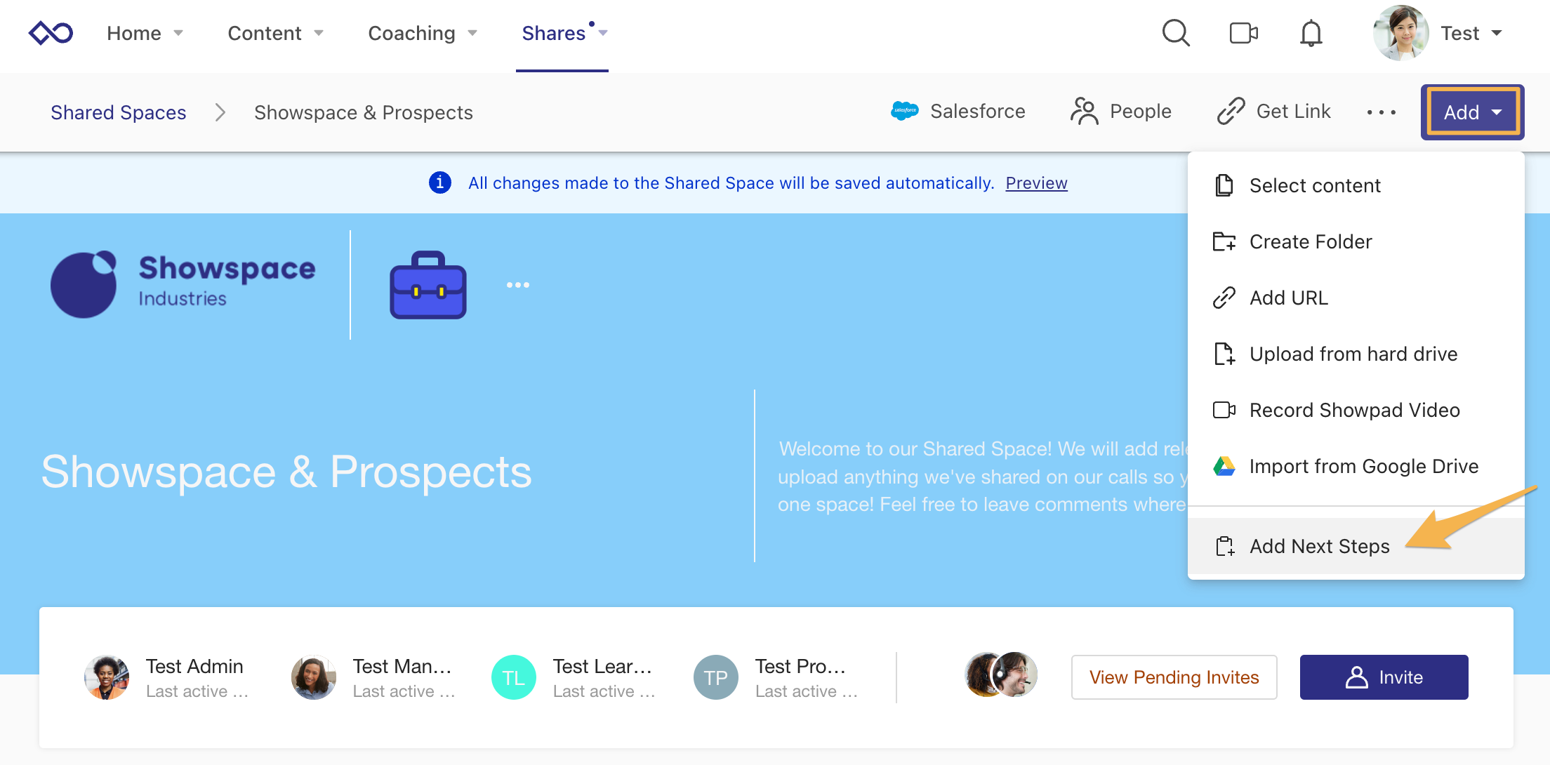 Implement a Mutual Action Plan with Next Steps – Showpad Help Center