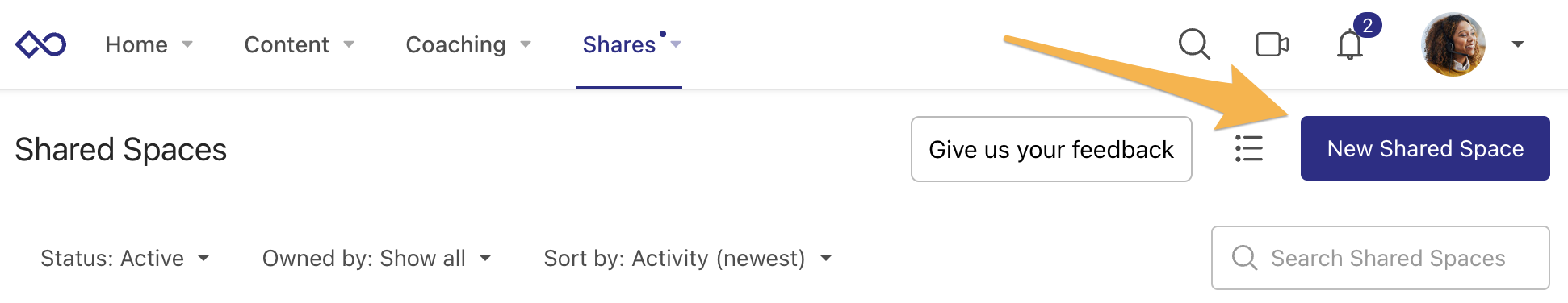 Create and duplicate Shared Spaces – Showpad Help Center