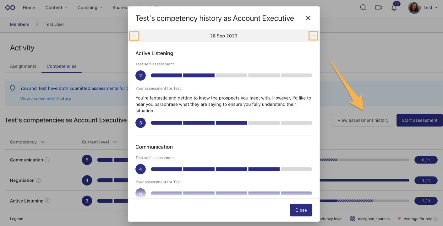 Assess your team’s skills in My Team hub: Team Competencies – Showpad Help Center