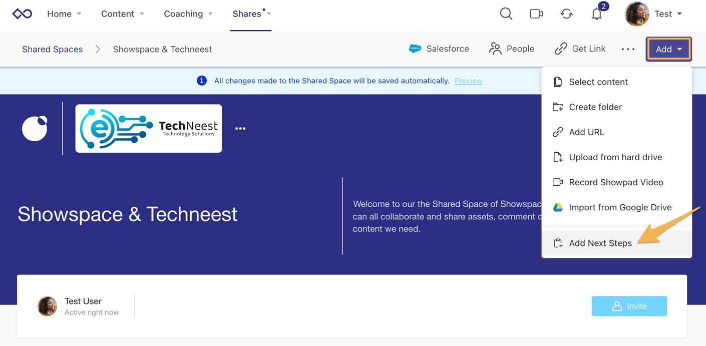 Implement a Mutual Action Plan with Next Steps – Showpad Help Center