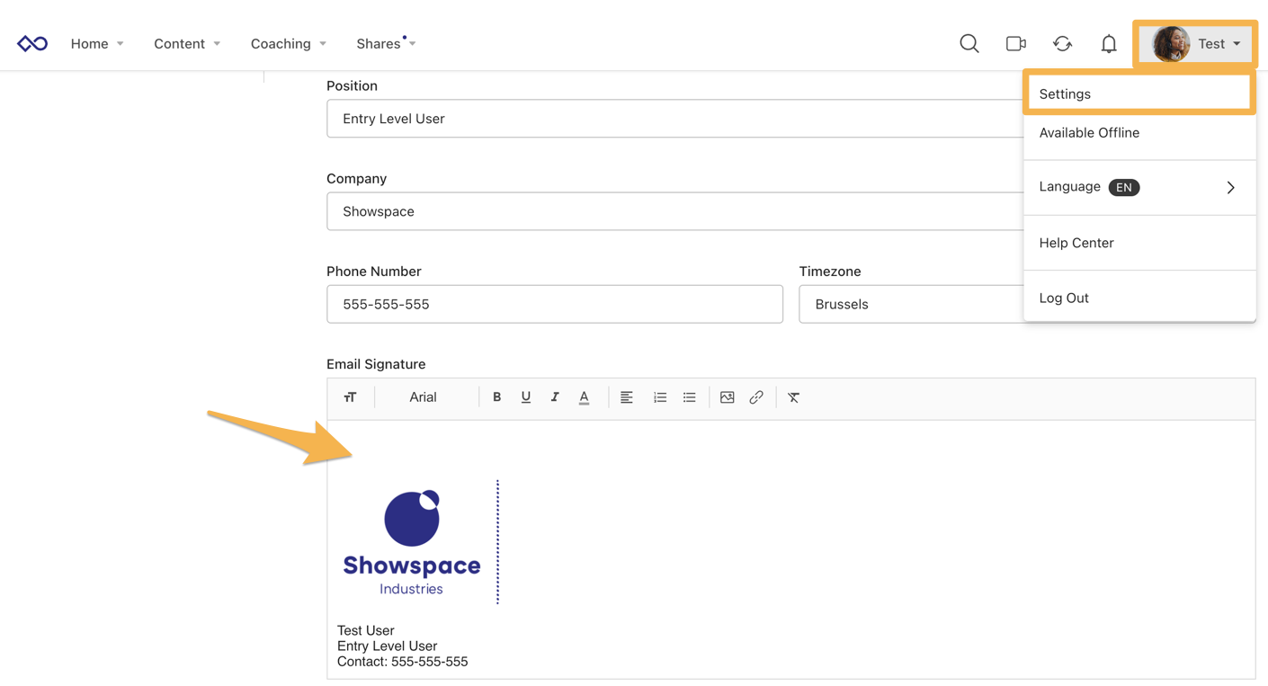 Understanding My Account Settings – Showpad Help Center