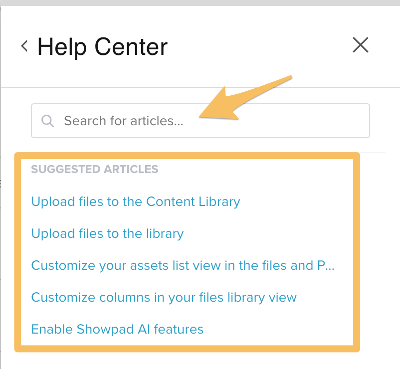 Access the Help Center and other resources within Showpad – Showpad ...