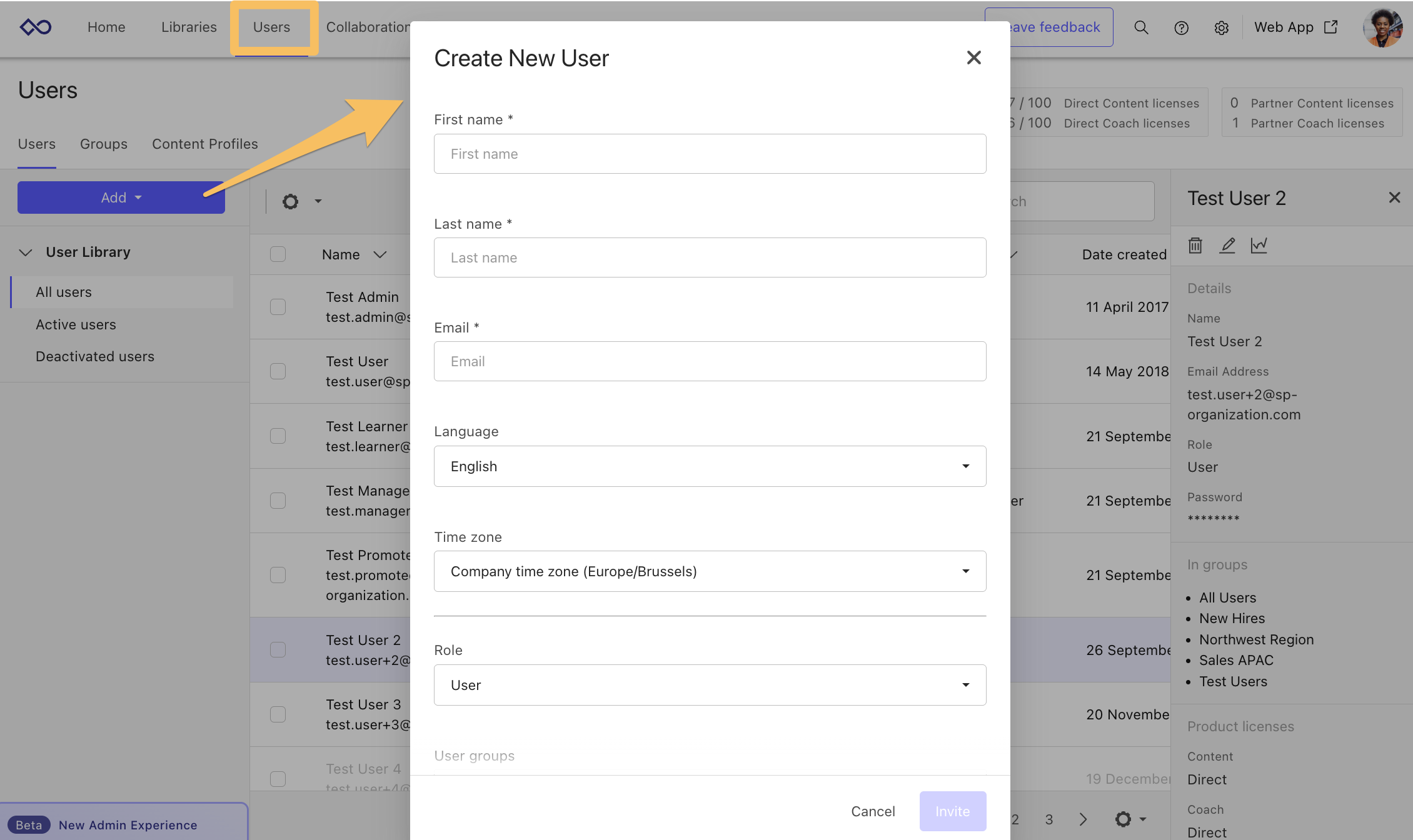 Create a Showpad user – Showpad Help Center