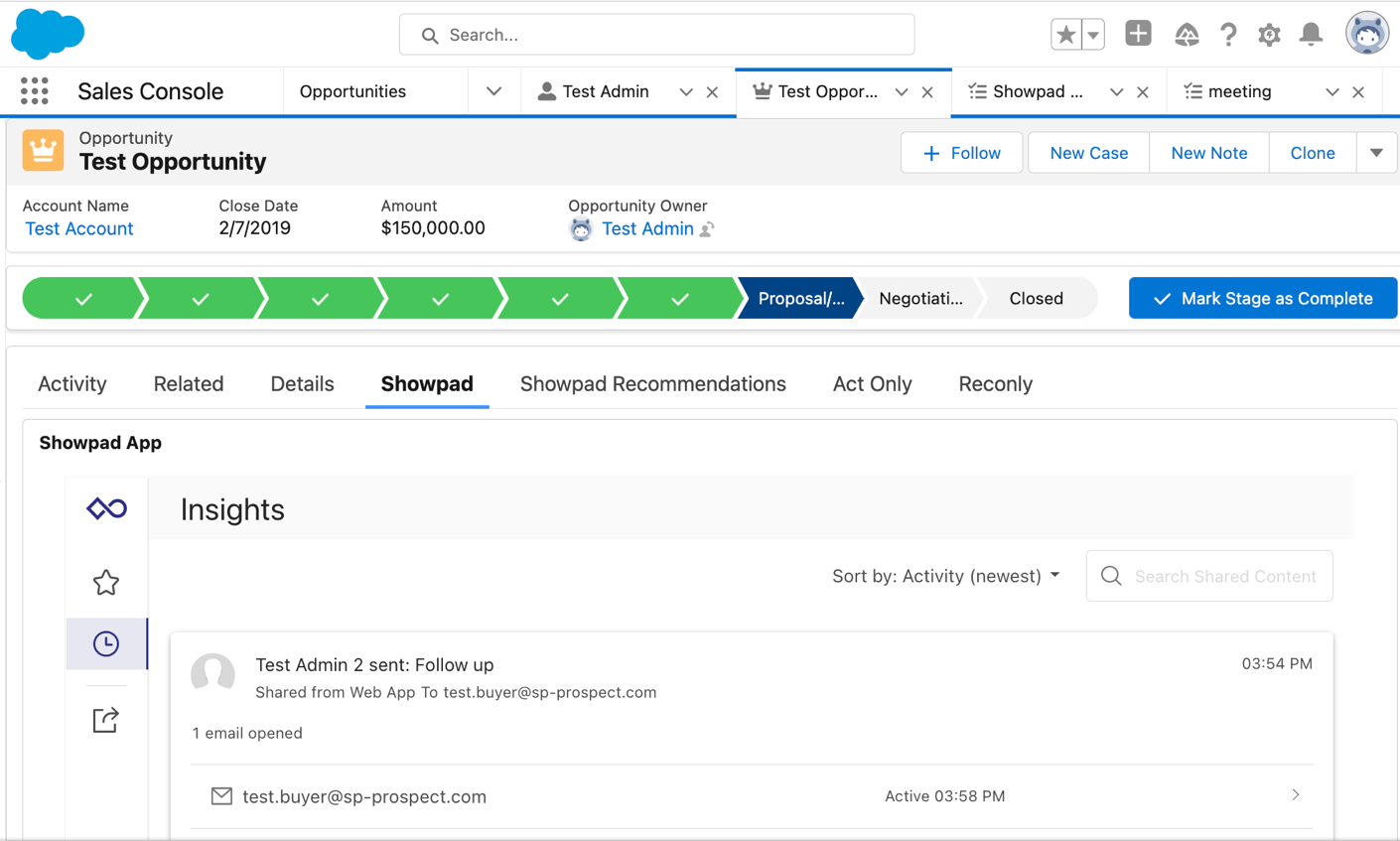 Add Showpad's Insights and Recommendations app to record pages – Showpad Help Center
