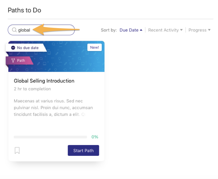 Follow a Path while learning – Showpad Help Center