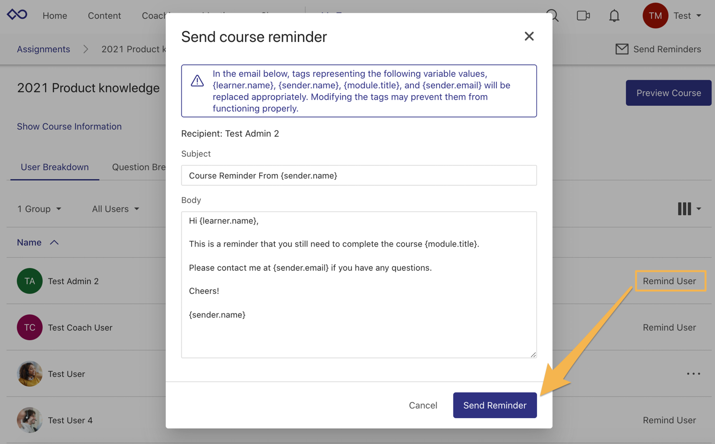 User Breakdown in My Team hub – Showpad Help Center