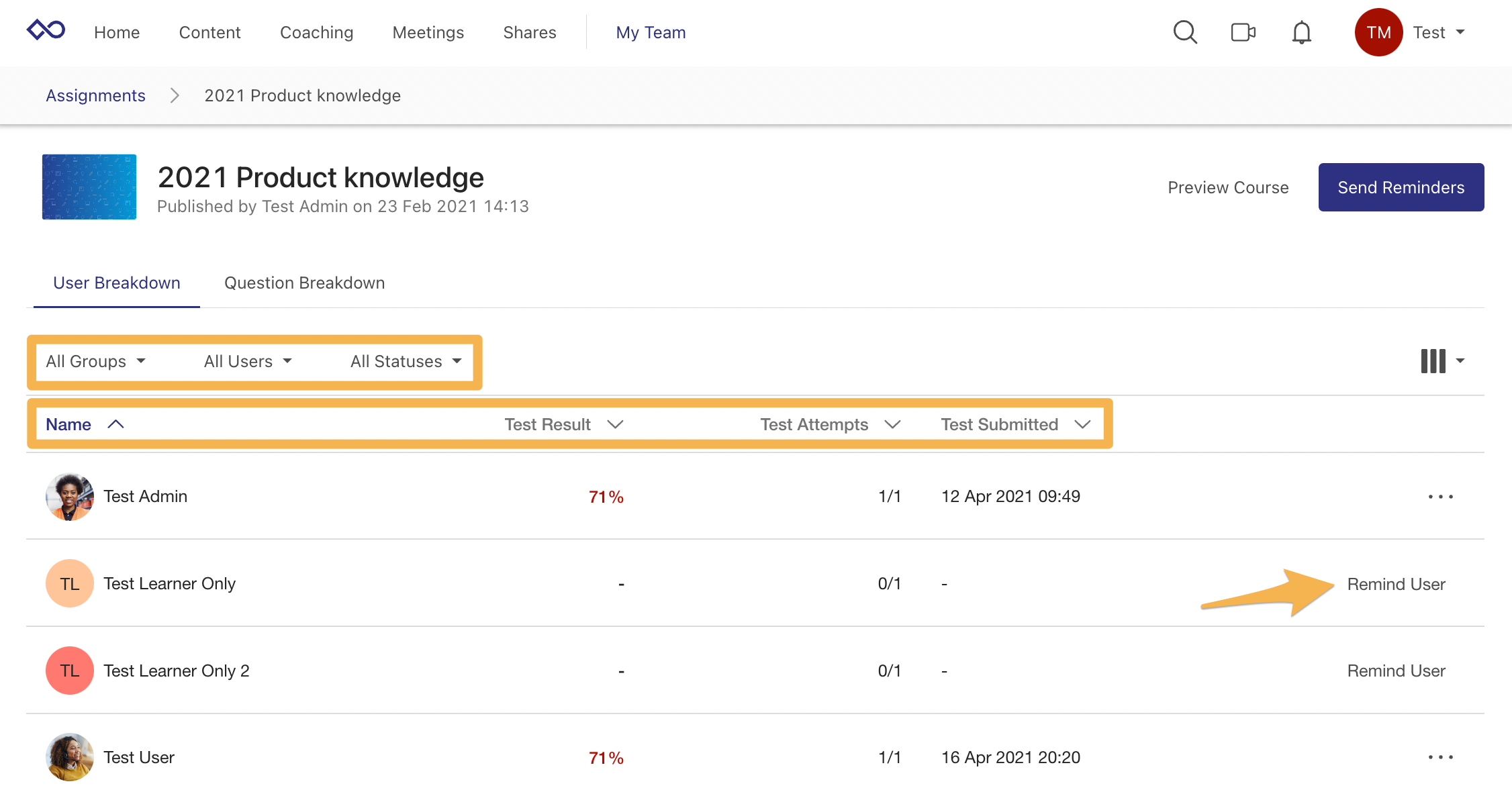 See your teams assignments in My Team hub: Assignments – Showpad Help ...