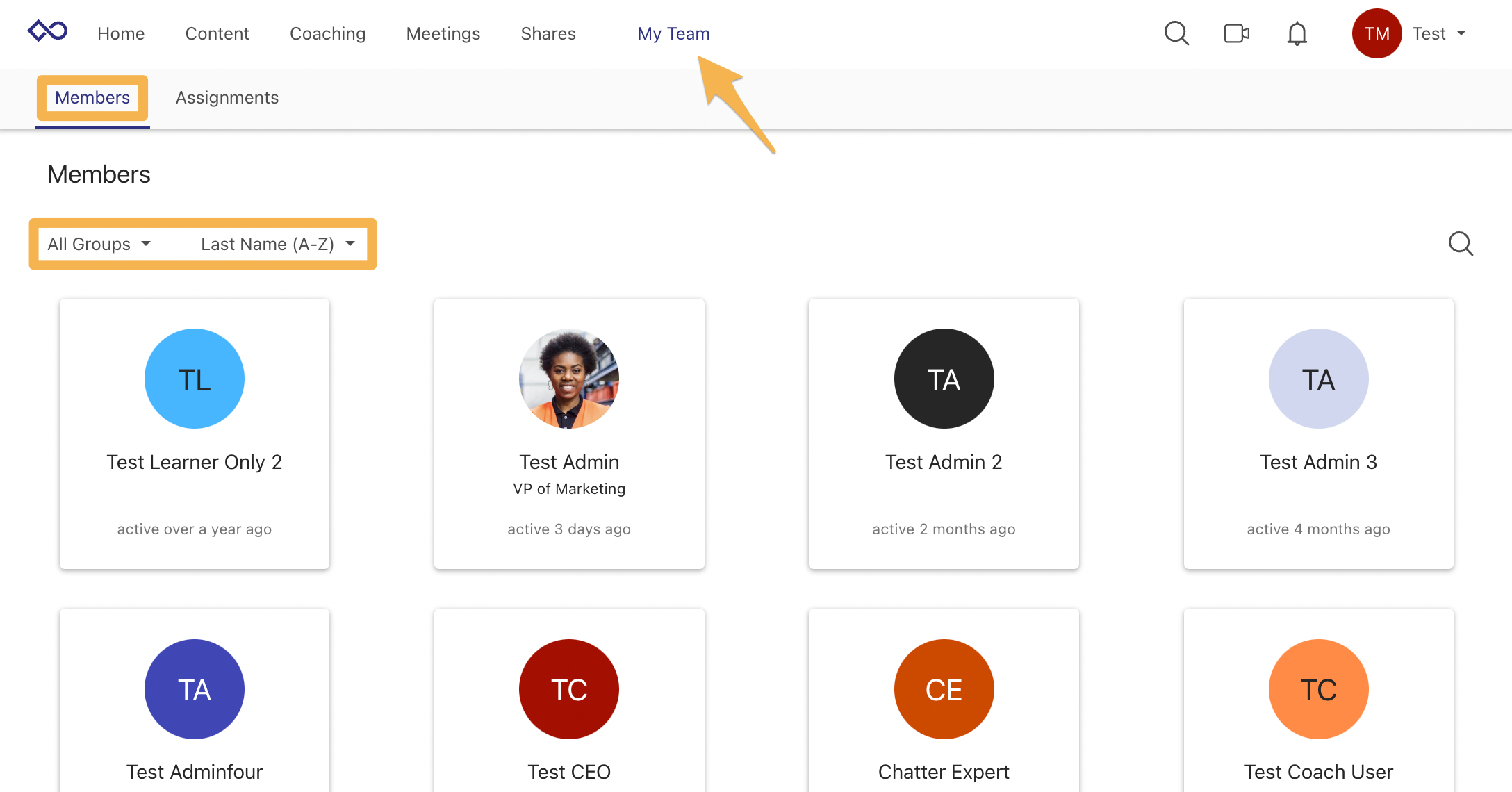 See your team members learning progress in My Team hub: Members ...